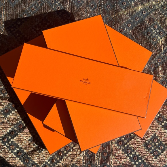 Hermes | Party Supplies | Hermes Rectangular Orange Scarf Boxes | Poshmark